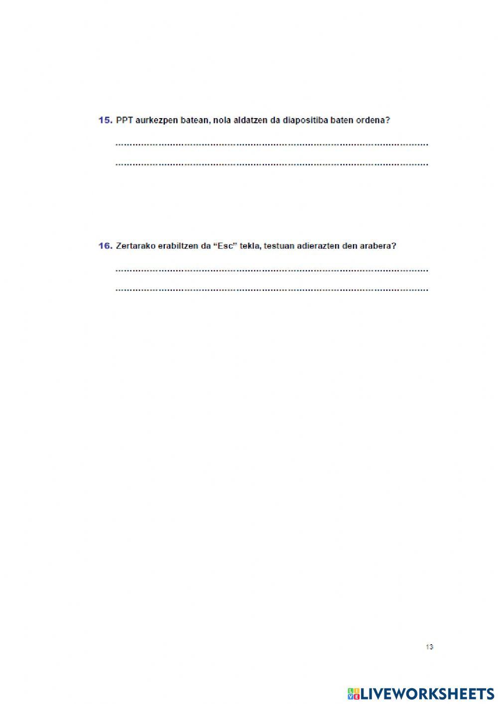 Ed 2 worksheet | Live Worksheets