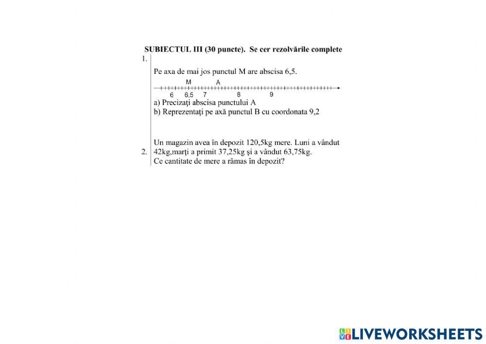 Fractii Zecimale | Free Interactive Worksheets | 928617