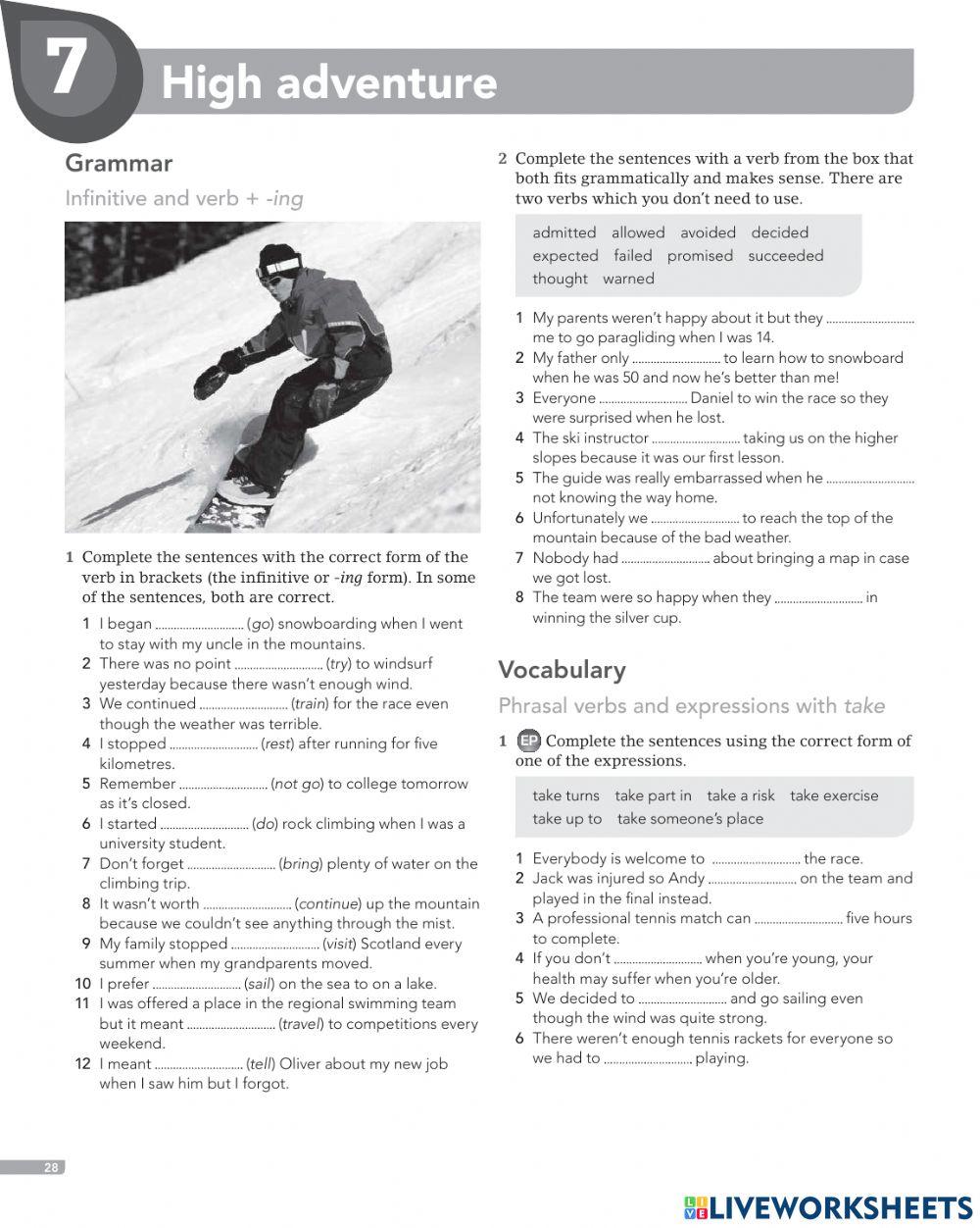 Unit 7 review exercise | Live Worksheets