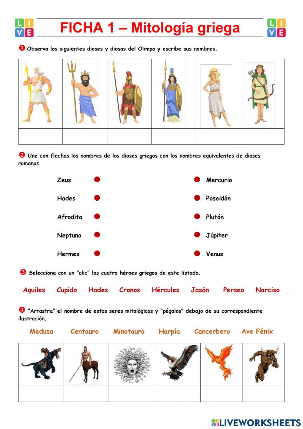 3º de ESO. Mito… | Free Interactive Worksheets | 2970588