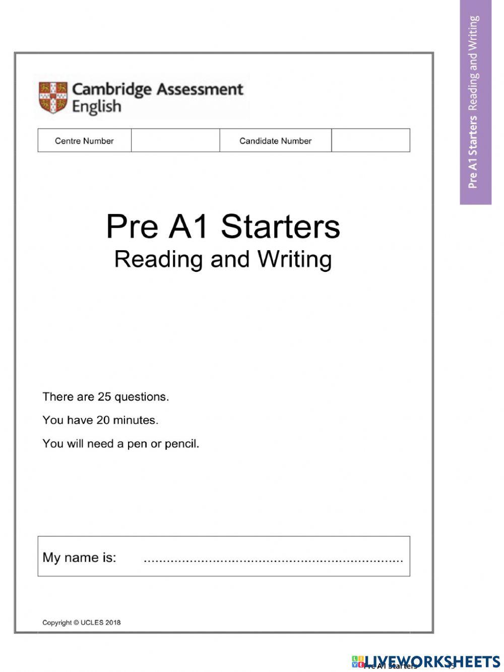 CAMBRIDGE READING STARTERS A1 4969383 | GabrielaAnglo