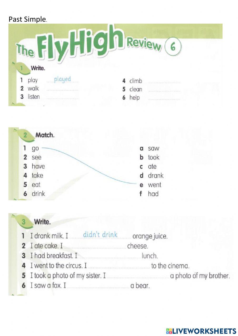 Past simple | Free Interactive Worksheets | 4969533