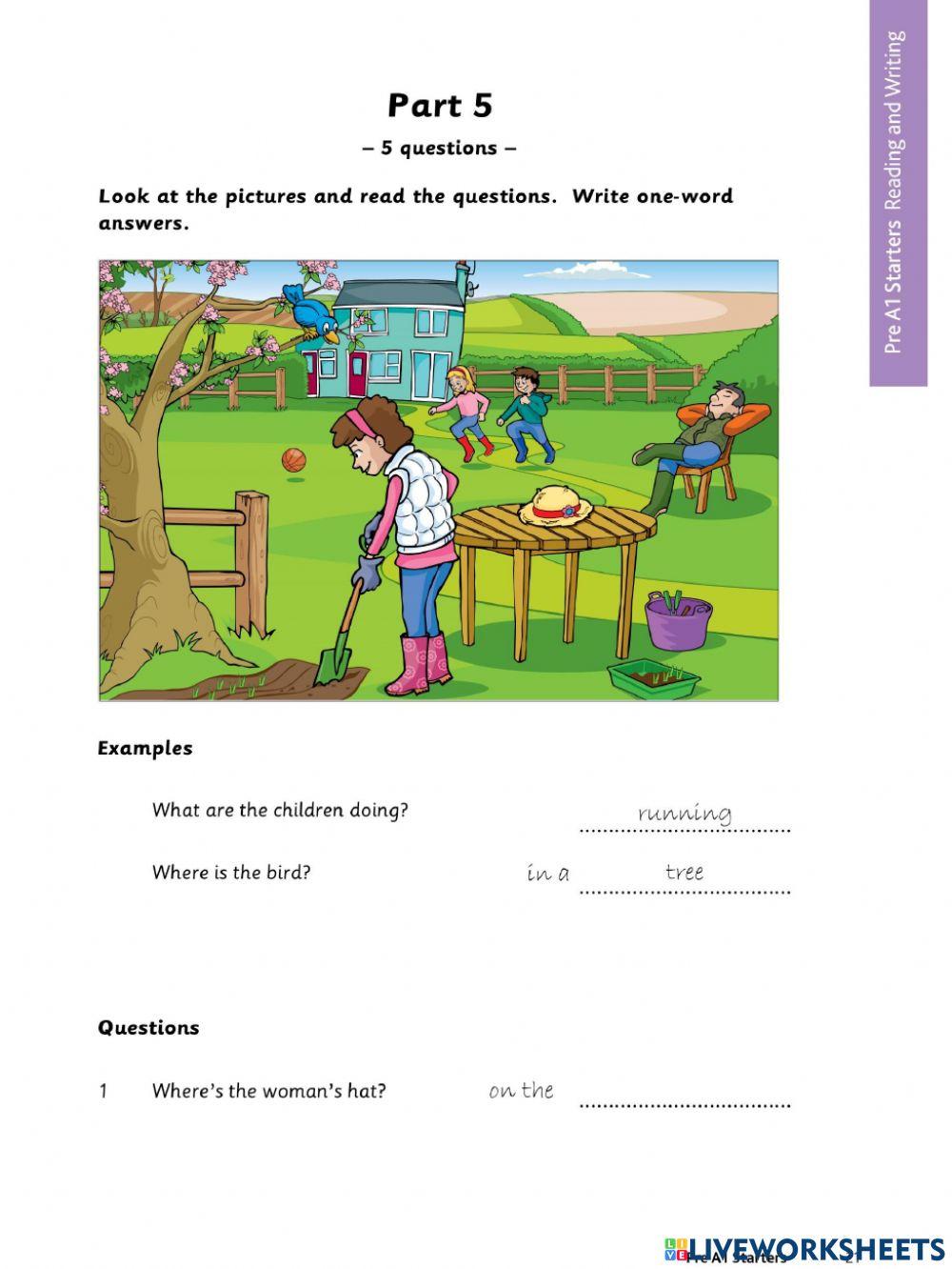 CAMBRIDGE READING STARTERS A1 vol2 online exercise for | Live Worksheets