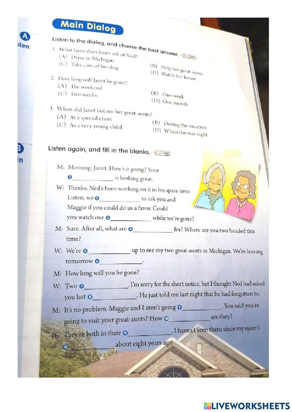 Main dialogue online activity | Live Worksheets