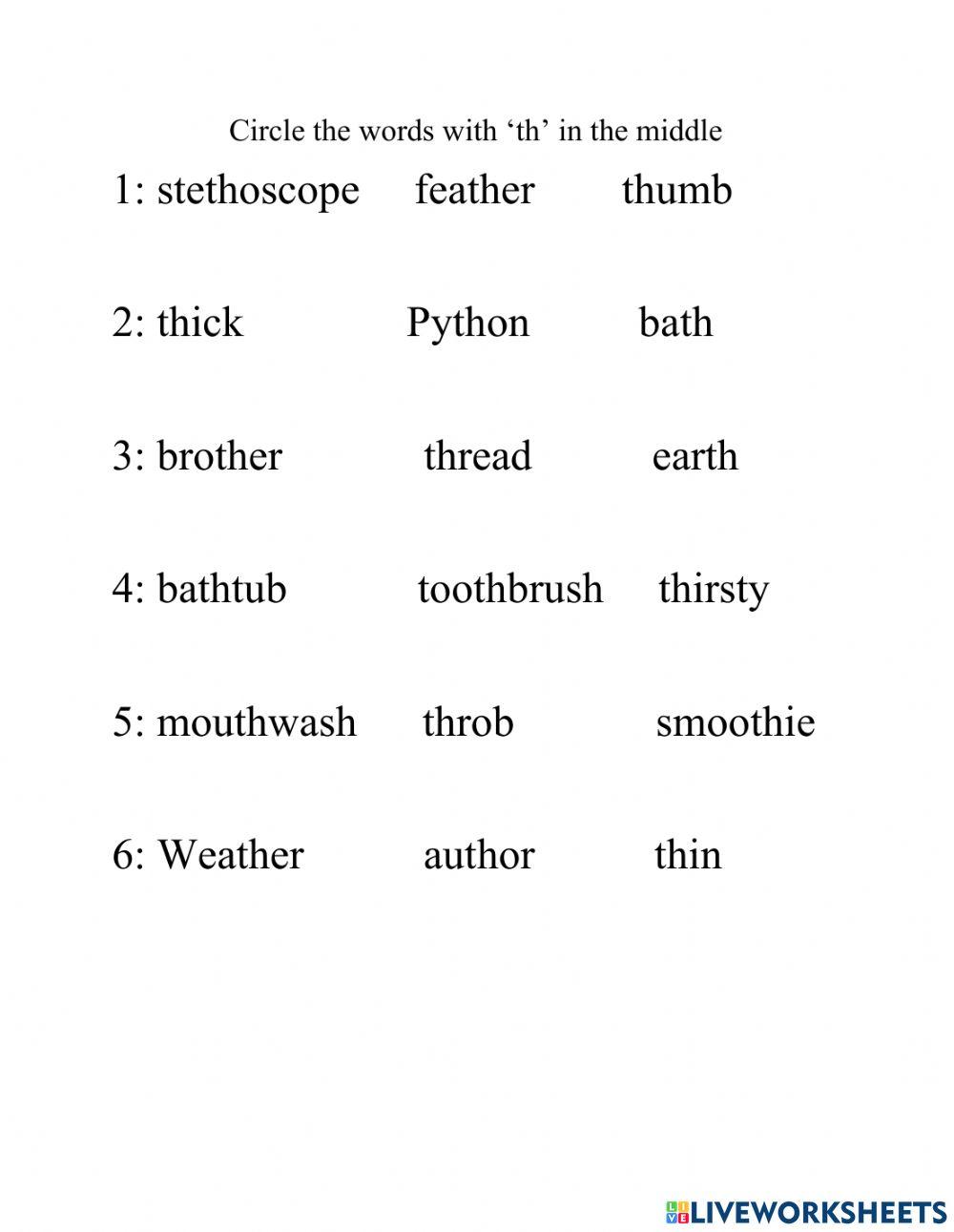 930533 | Medial 'th' diagraph | Kanardia Brown