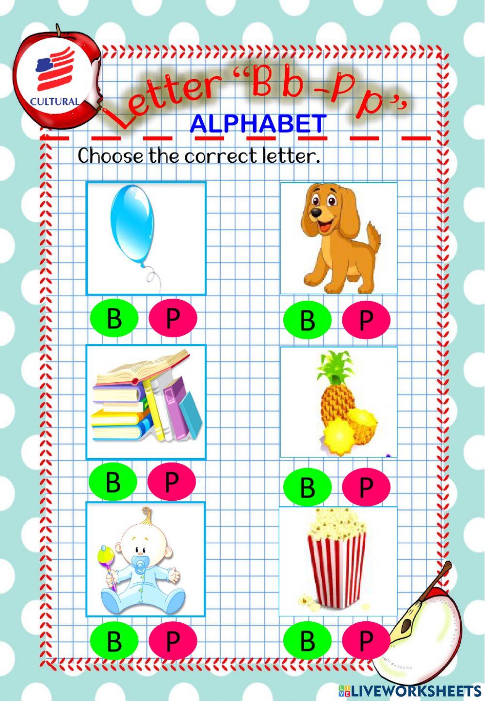 Alphabet online exercise for 4 years | Live Worksheets