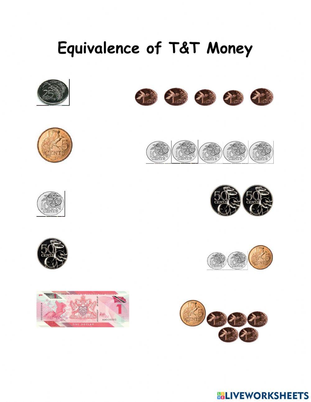 Money online exercise for Grade 2 | Live Worksheets