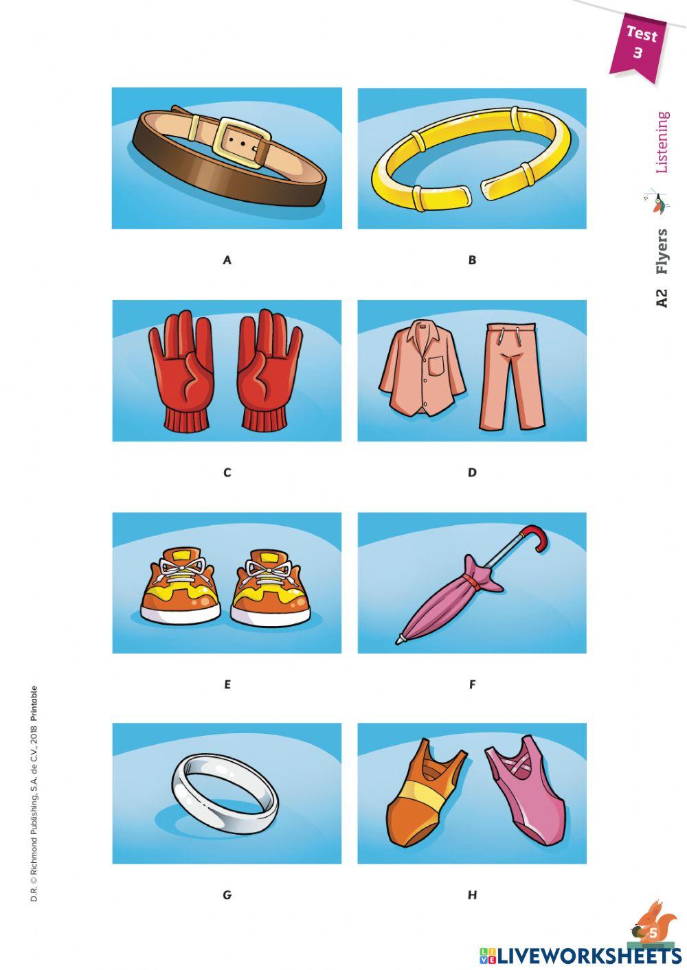 Flyers Test 3 -… | Free Interactive Worksheets | 6550697