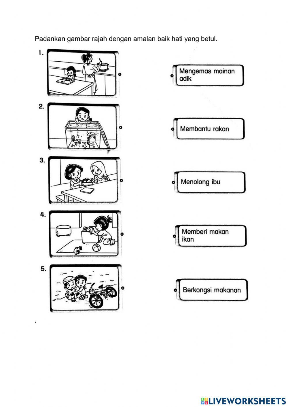 Pendidikan Moral Tahun 1 Unit 2 Baik Hati online exercise for | Live ...