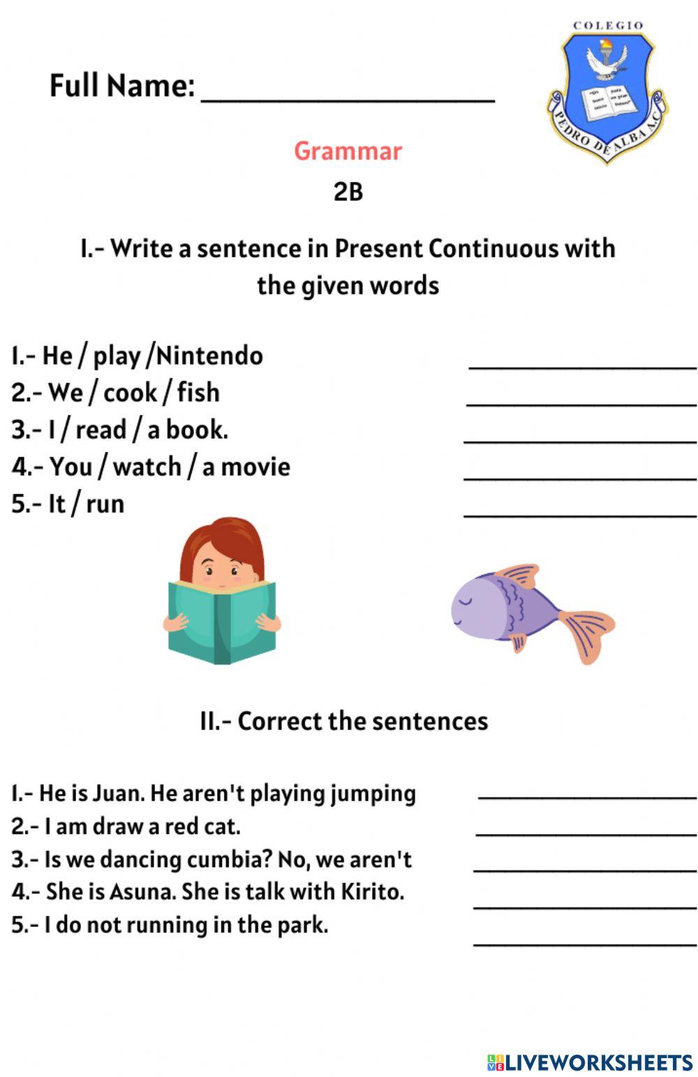 2B Exam (April) worksheet | Live Worksheets