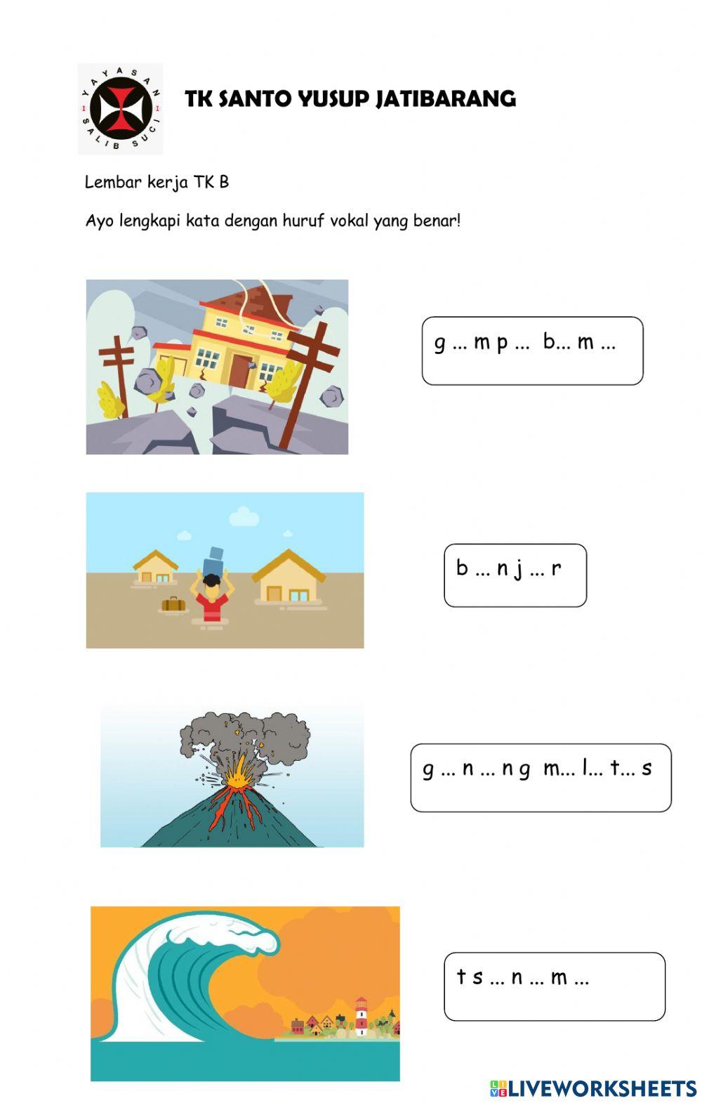 Gejala Alam worksheet | Live Worksheets