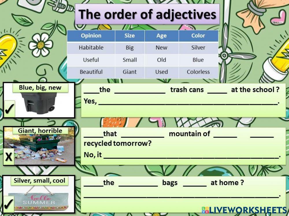 Taking Action! Complete and answer worksheet | Live Worksheets