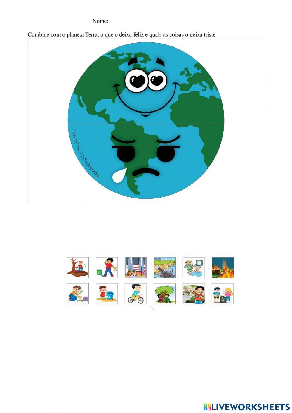 Como fazer o planeta -Terra feliz online exercise for | Live Worksheets