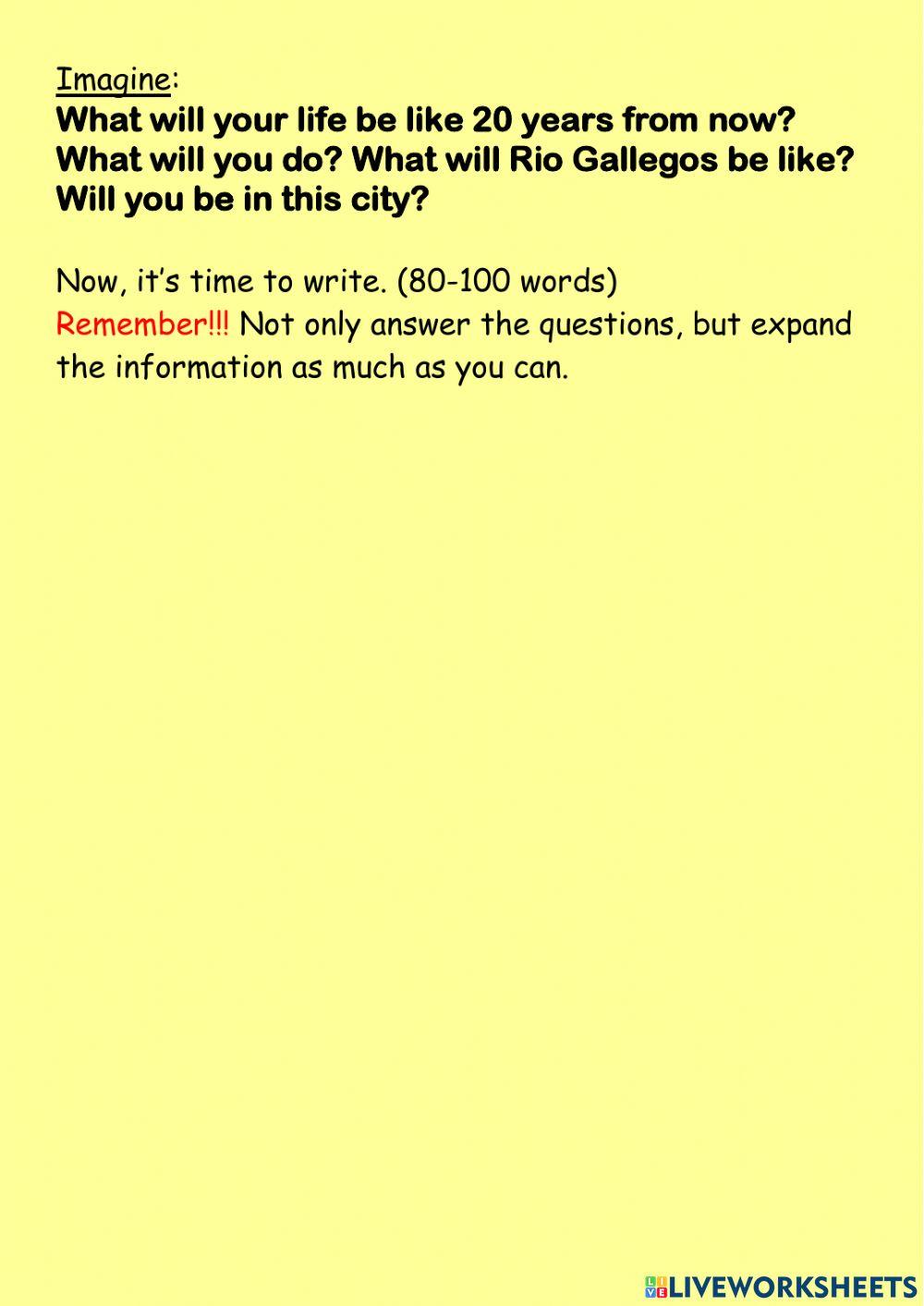 WRITING - FUTURE online exercise for | Live Worksheets