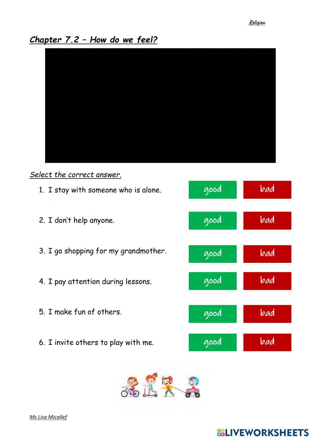 How do we feel? 935258 | lisamicallef | Live Worksheets