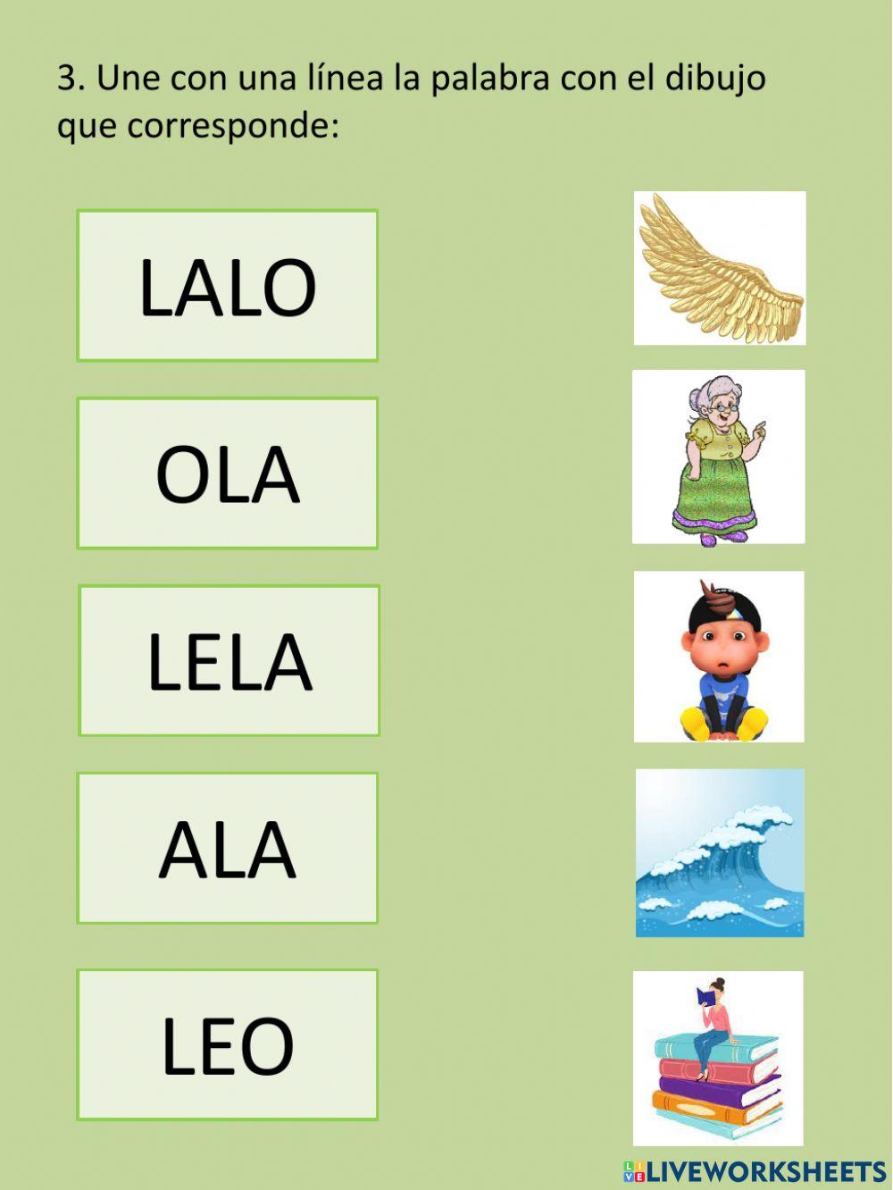 Letra L online exercise for 1º | Live Worksheets