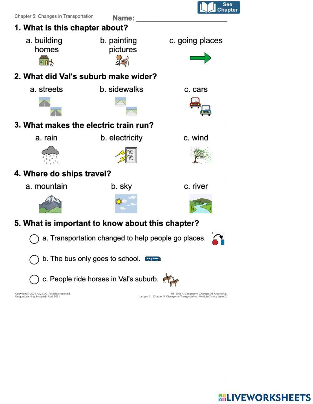 Chapter 5 Changes in Transportation 6552419 | Barbara