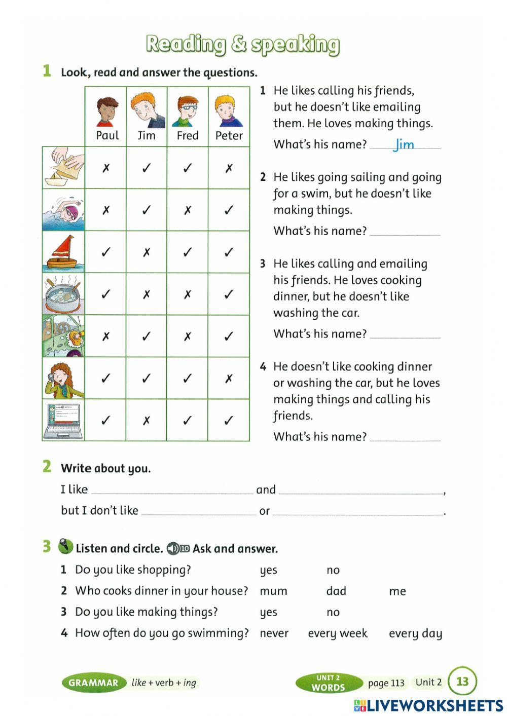 Leisure Activities Listening And Reading Comprehension Online leisure-activities-listening-and-reading-comprehension-online