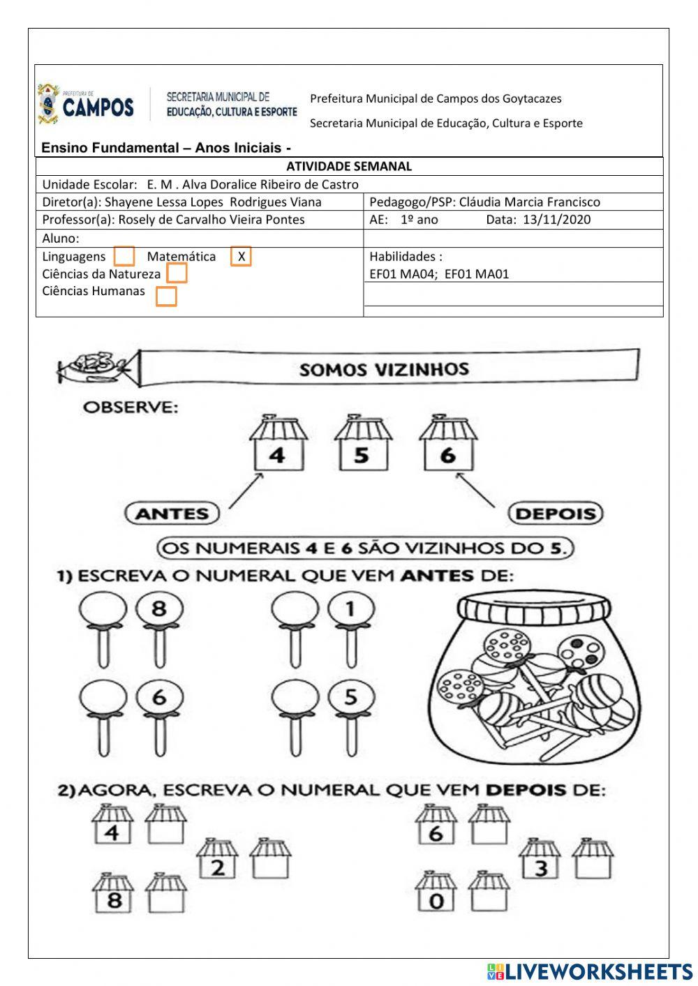 Sitio do pica pau activity | Live Worksheets