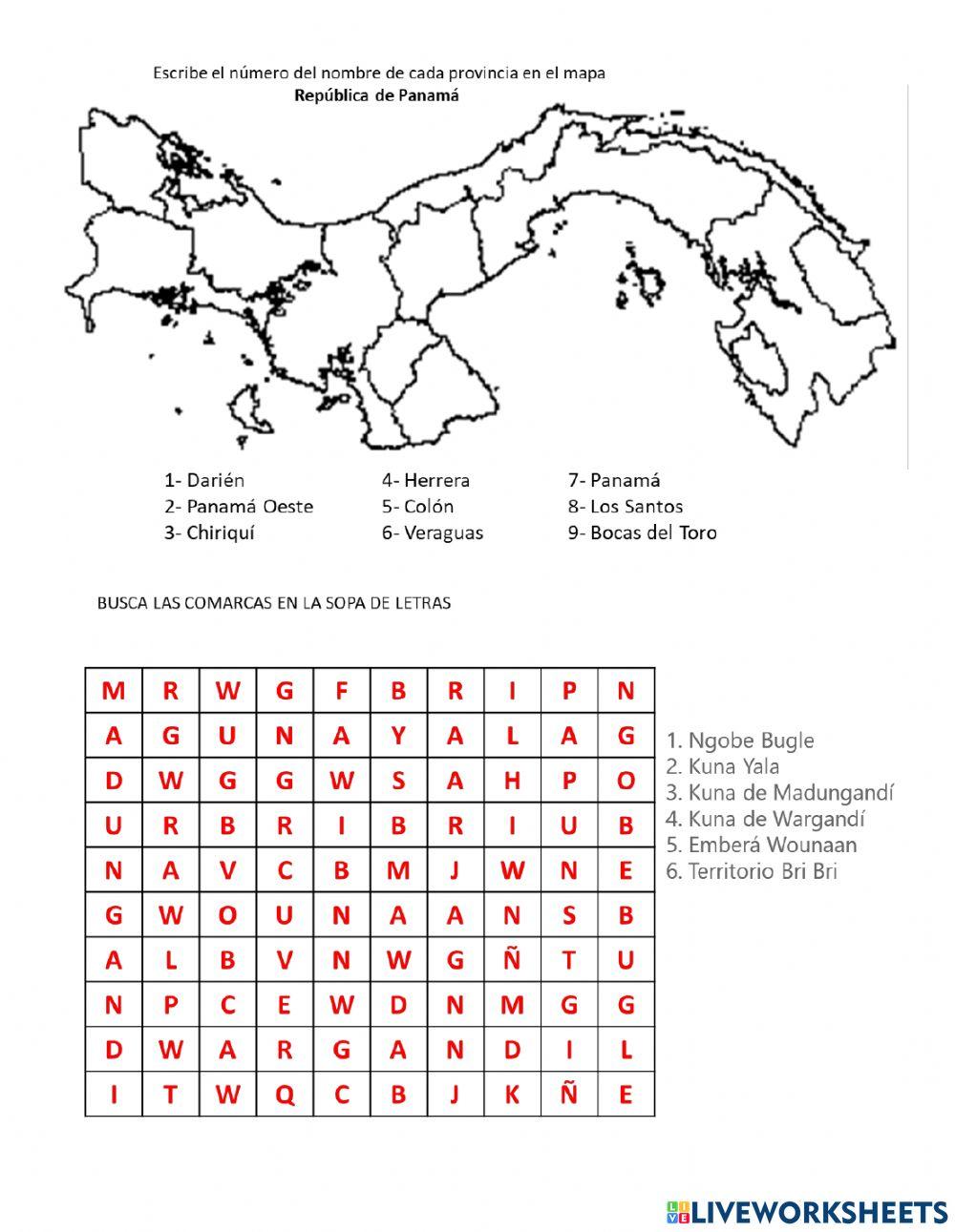 División Política de Panamá 4975238 | Amy Chiró | Live
