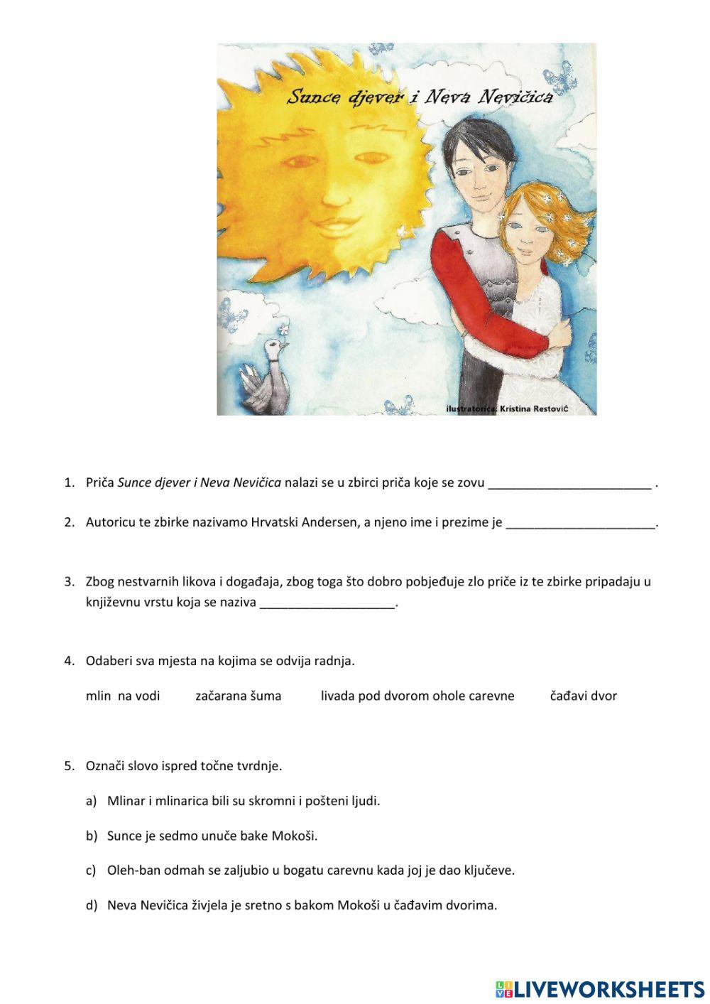 Sunce djever i … | Free Interactive Worksheets | 937925