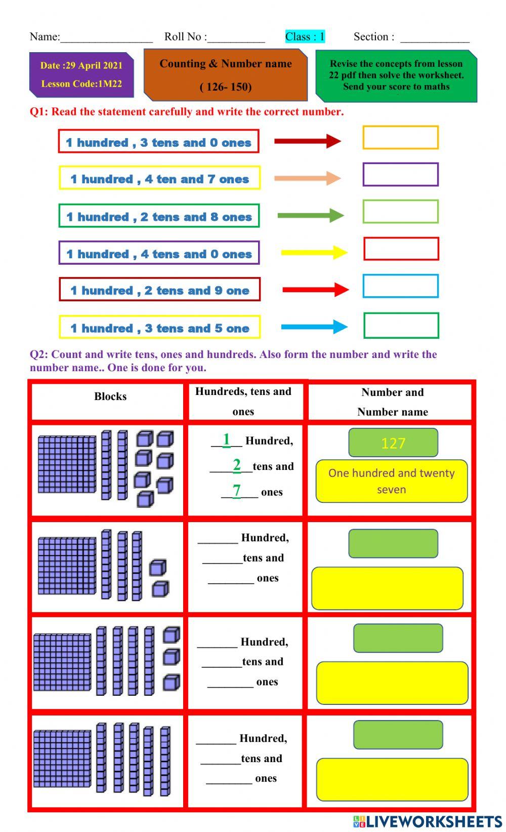 Worksheet-22 worksheet | Live Worksheets