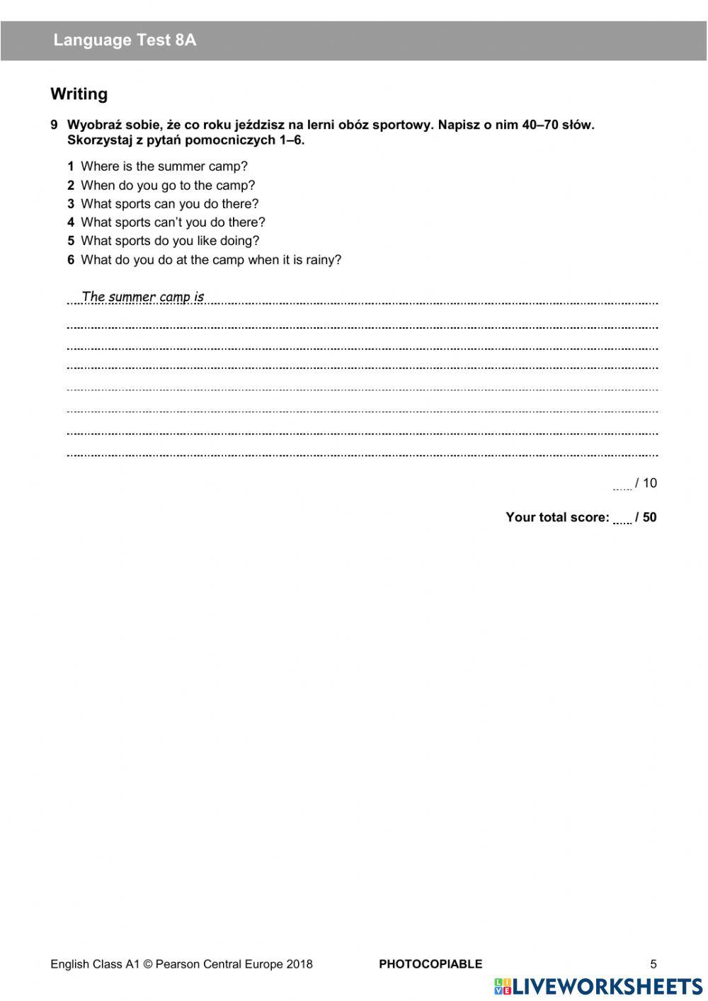 English Class A… | Free Interactive Worksheets | 6553782