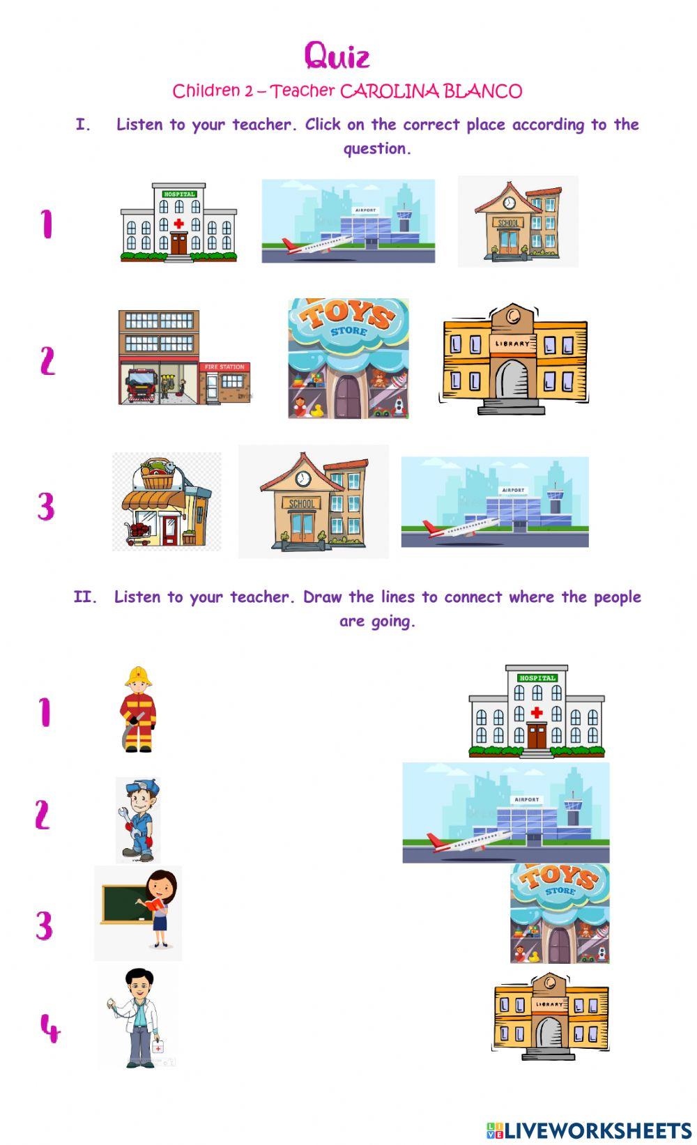 Places and jobs 939960 | libiacarolina | LiveWorksheets