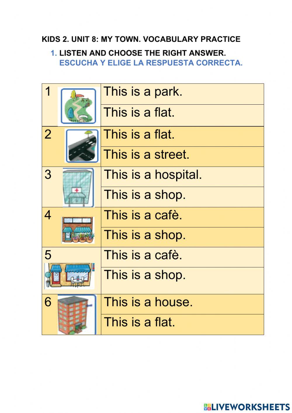 kids 2 unit 8 vocabulary and reading comprehension online exercise for ...