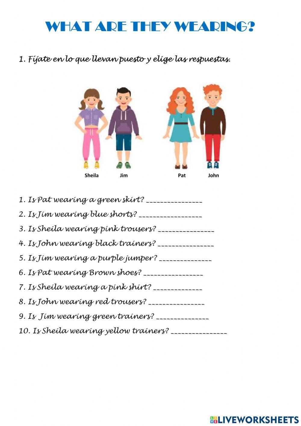 What are they w… | Free Interactive Worksheets | 941733