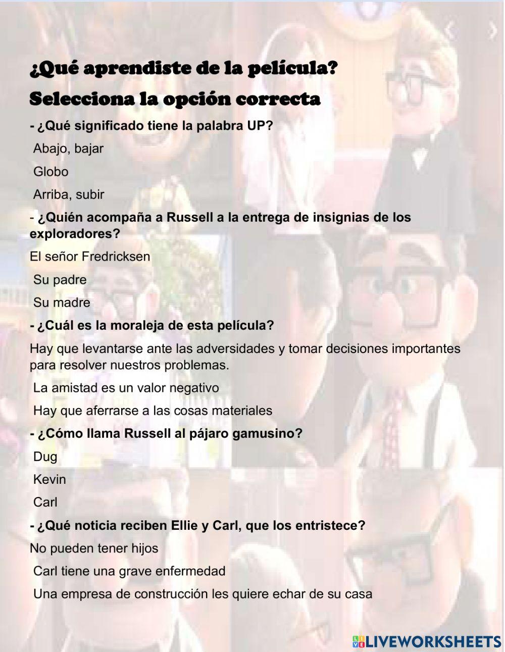 Up activity | Live Worksheets