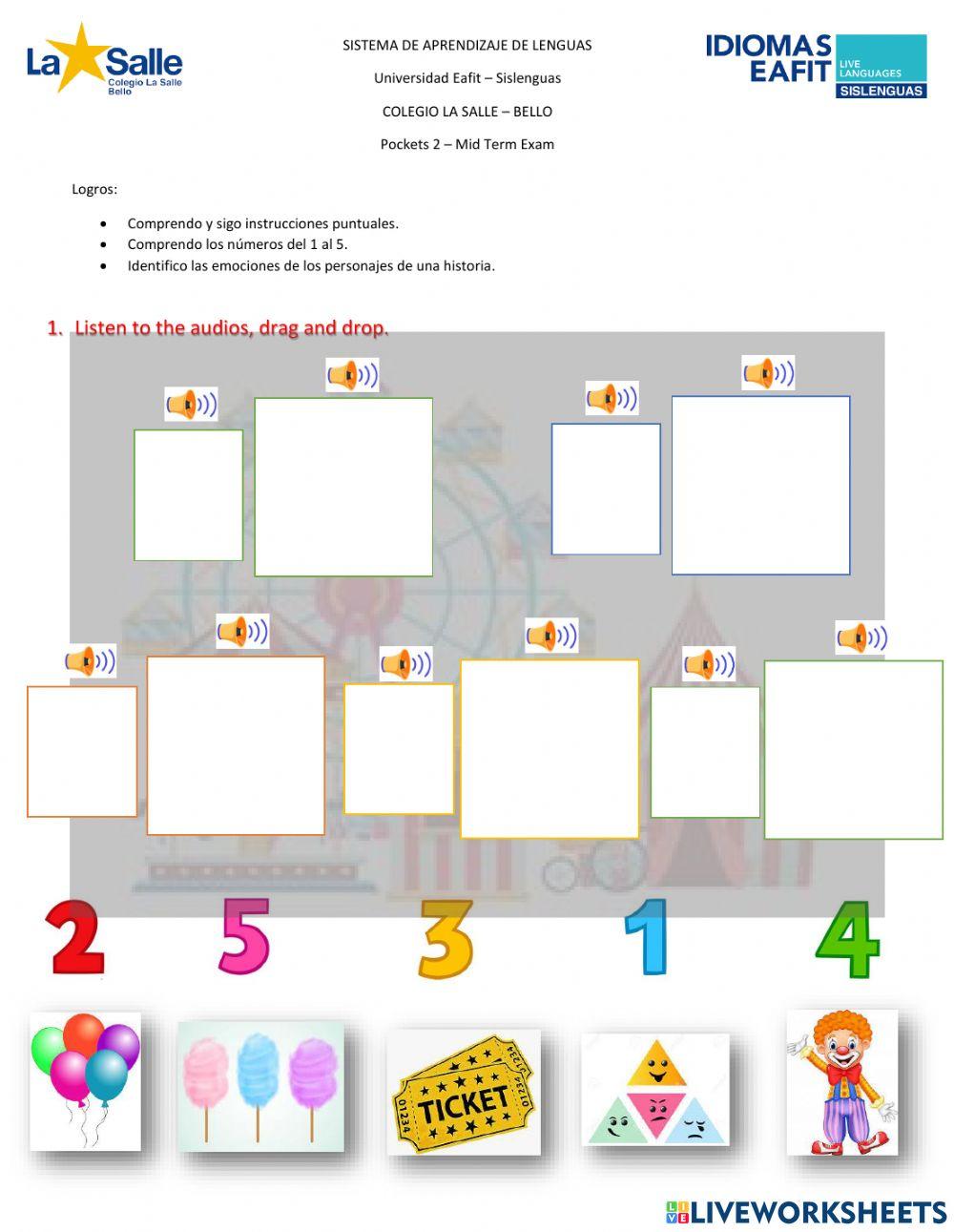 At the fair interactive worksheet for Pre - k | Live Worksheets