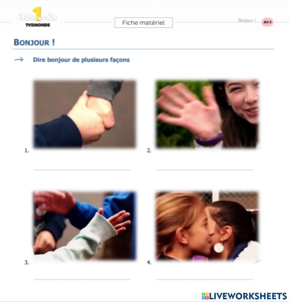 PRONONCIATION Salut! worksheet | Live Worksheets