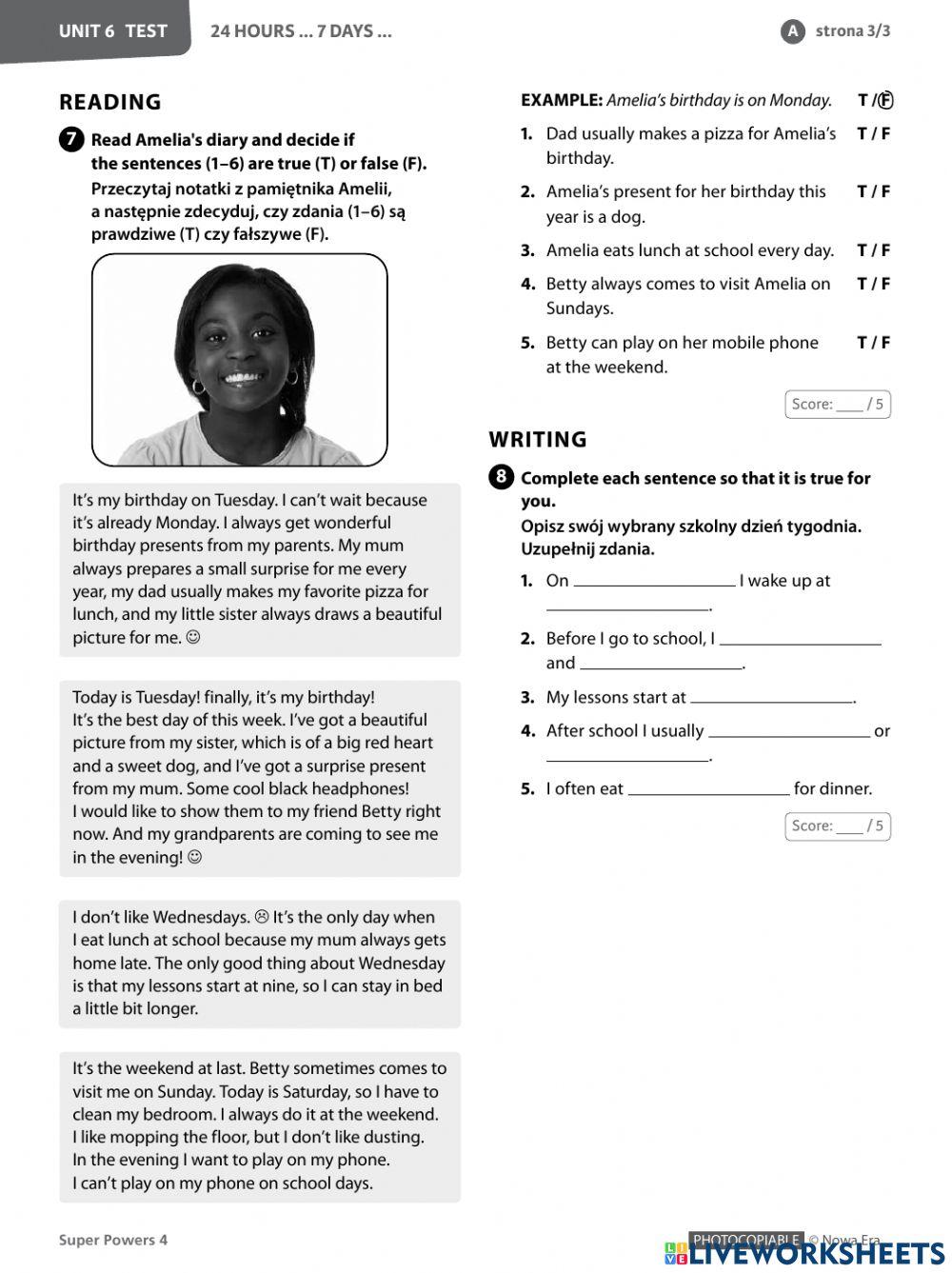 klasa 4 unit 6 … | Free Interactive Worksheets | 6555813