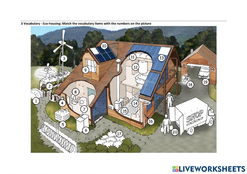 Eco-housing (pa… | Free Interactive Worksheets | 943015