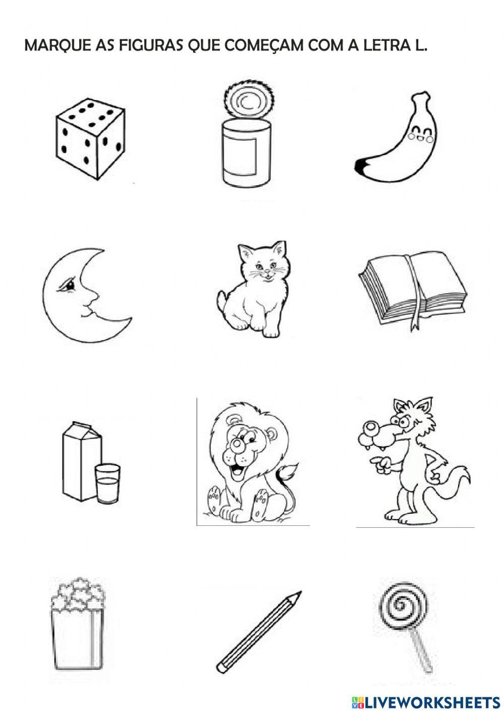 Letra L online pdf worksheet | Live Worksheets