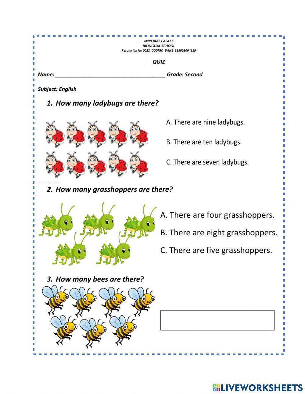 How many activity for second | Live Worksheets
