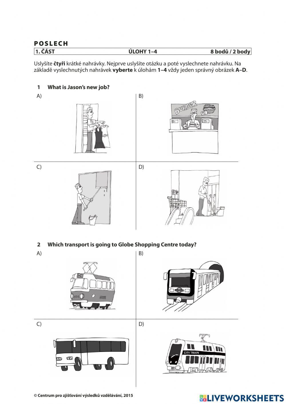 DT English ilustrační 2016 part 1 worksheet | Live Worksheets