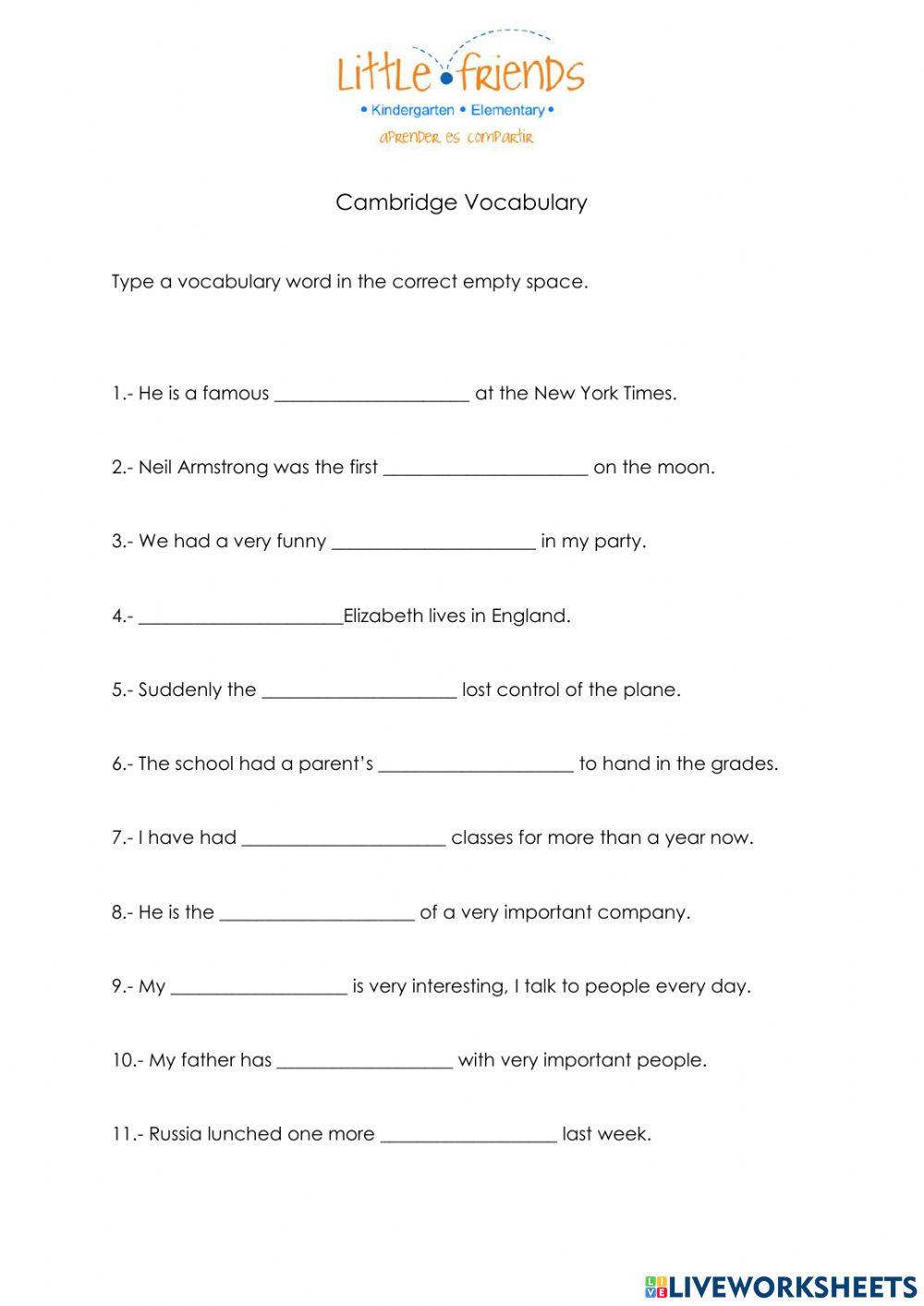 Spelling online exercise for 3 | Live Worksheets