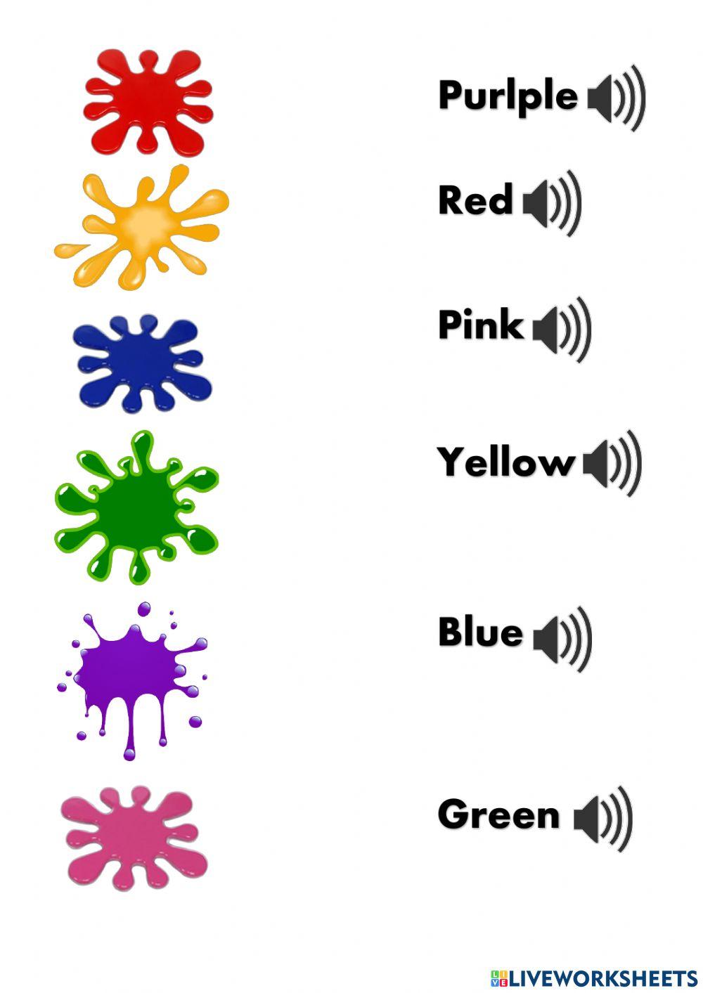 Join the colors worksheet | Live Worksheets