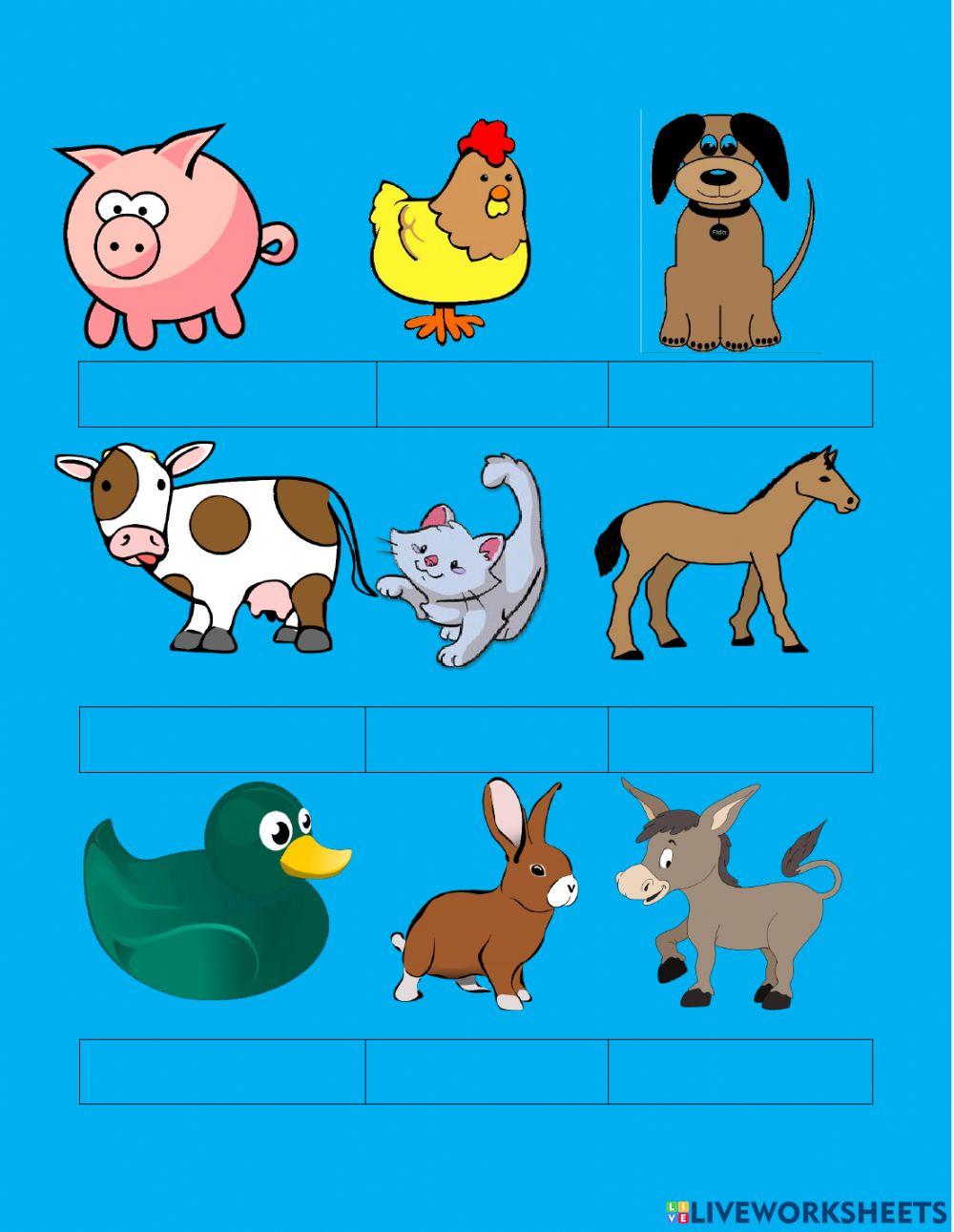 Farm Animals 945387 | Manuel Del Cid | Live Worksheets