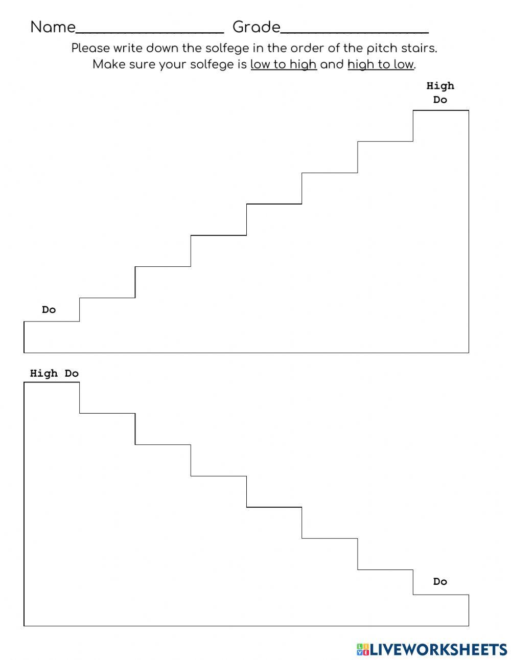 Solfege Stairs 2983146 | Mirtha Rico | Live Worksheets