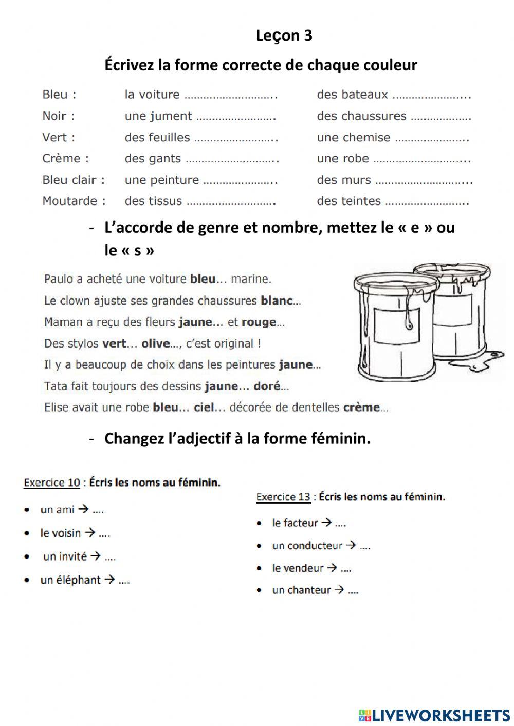 Lecon 3 | Victor_Delgado19 | Live Worksheets