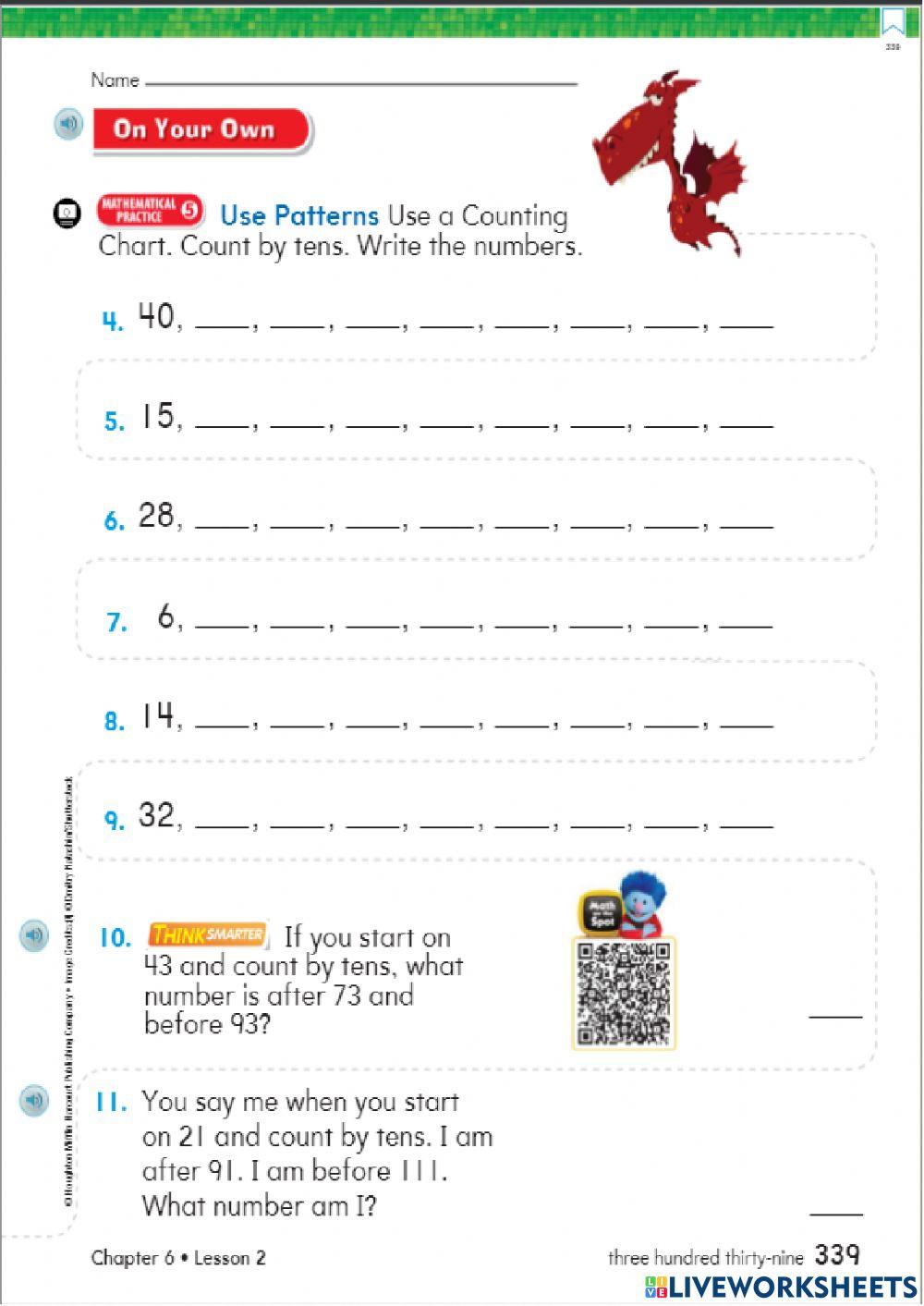Math online exercise for 1 | Live Worksheets