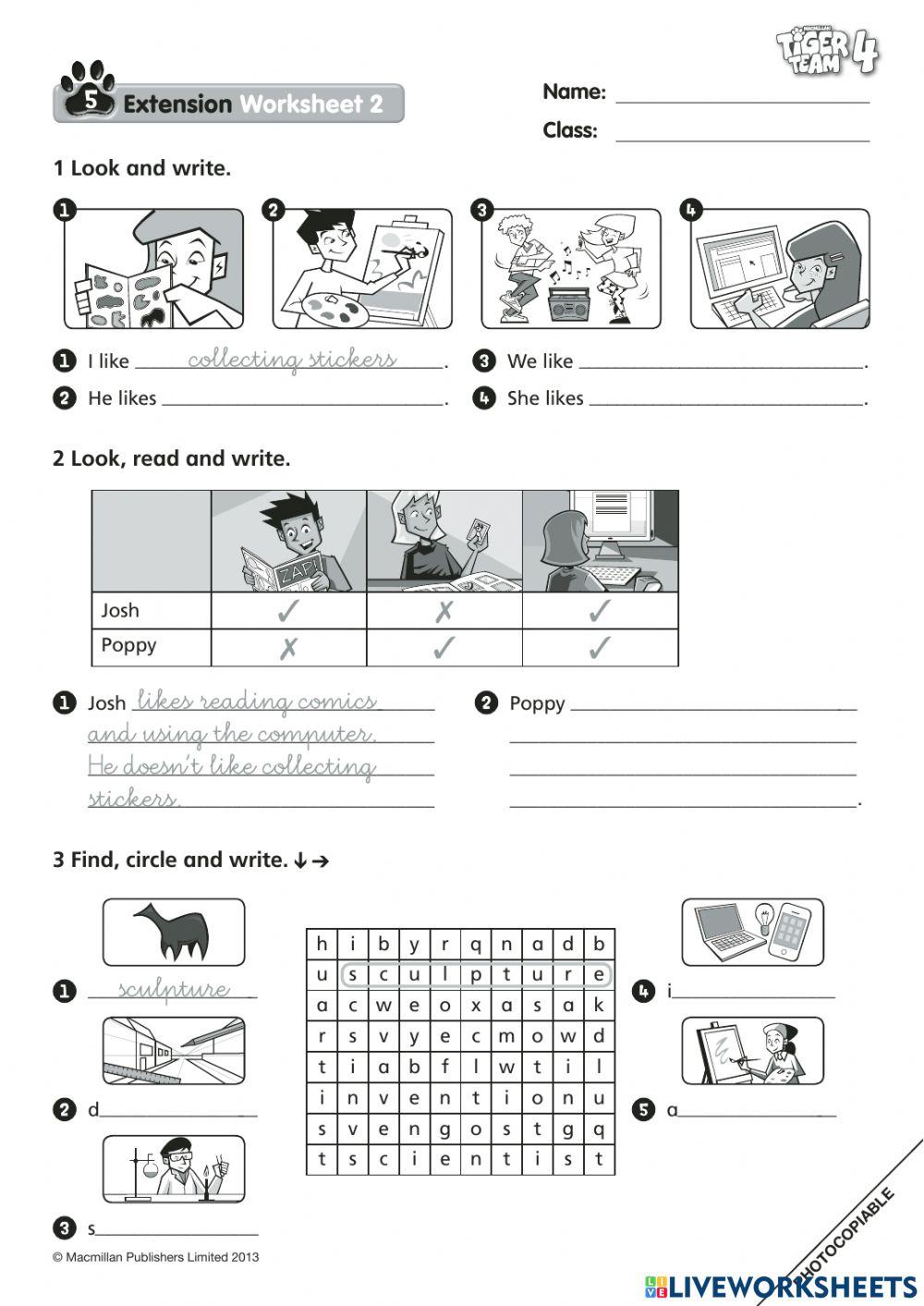 6562093 | Tiger 4 revision2 | Piedadgp | LiveWorksheets