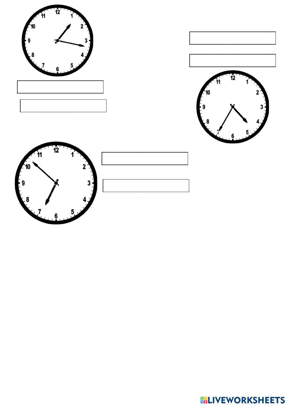 telling the time 4982125 | rociograos | Live Worksheets