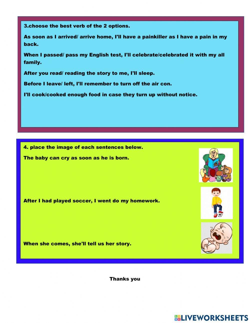 Future time cla… | Free Interactive Worksheets | 948420