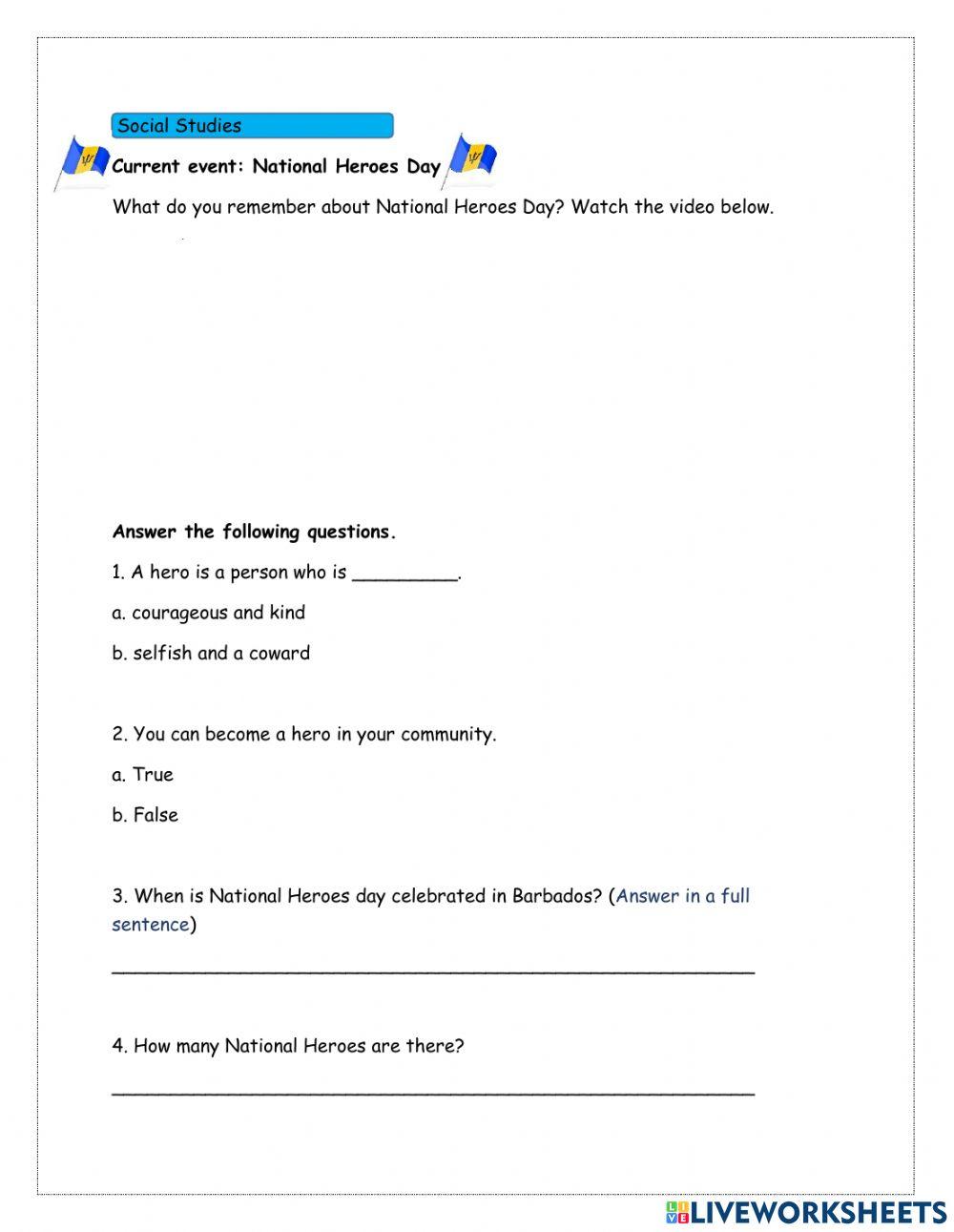 Barbados Nation… | Free Interactive Worksheets | 949244