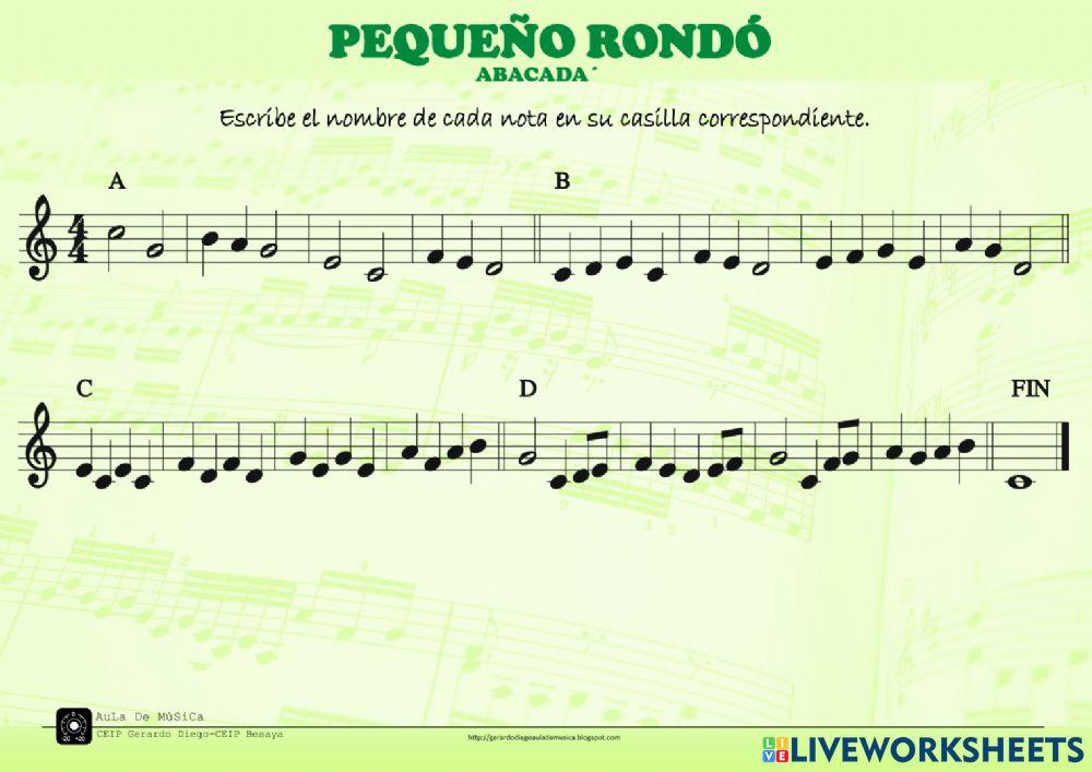 Pequeño Rondó worksheet | Live Worksheets