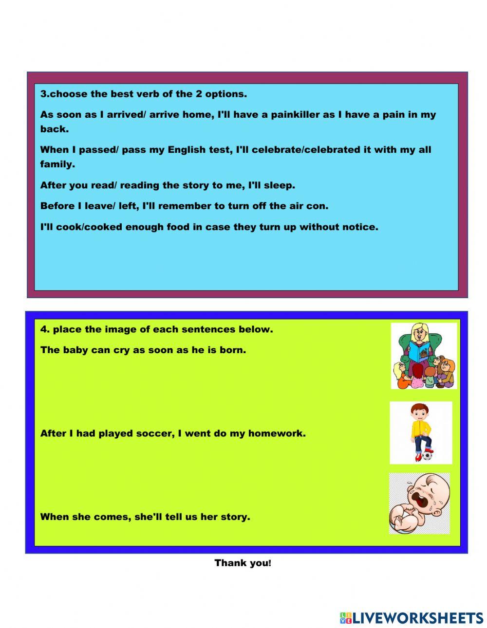 Future time cla… | Free Interactive Worksheets | 950493